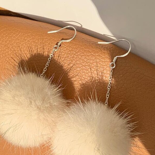 Fur Earrings - Etsy