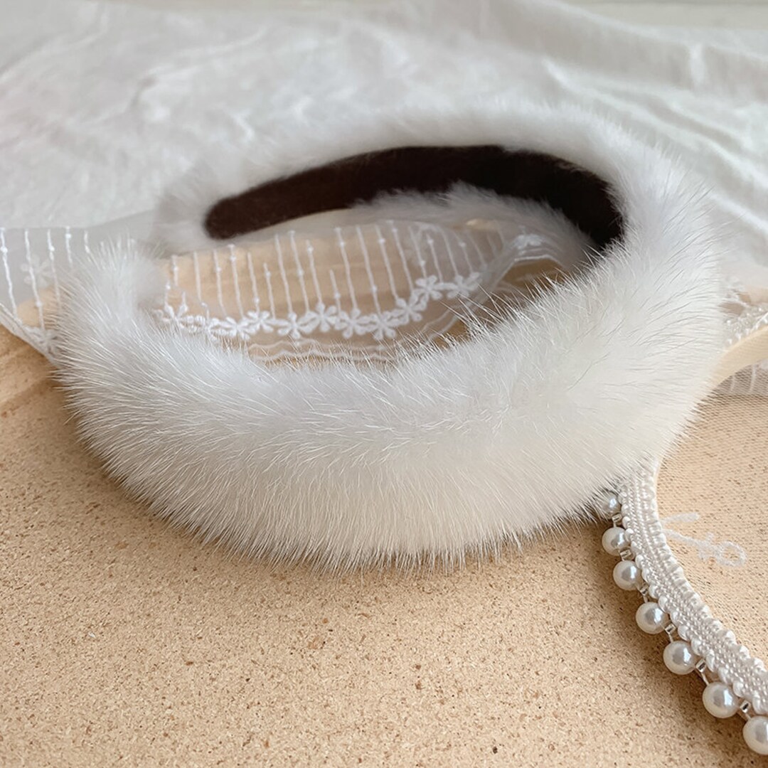 Green White Soft Winter CHIC Nice Headband Warm Hair Band Plush Chic ...