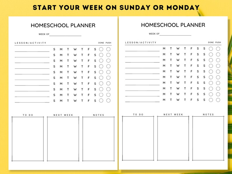 Minimalist Weekly Homeschool Planner | Simple Planning Printable for ...