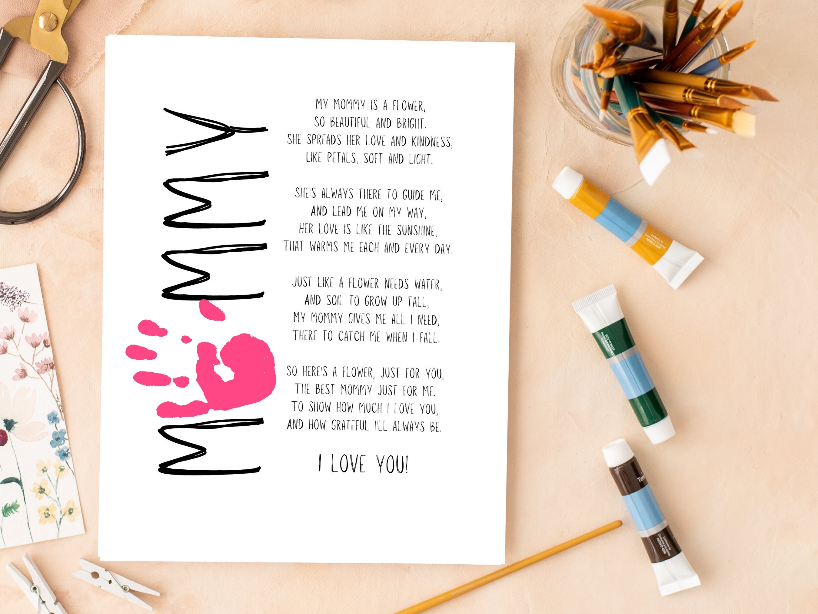 Mother's Day Handprint Art Craft | Mothers Day Crafts for Kids ...