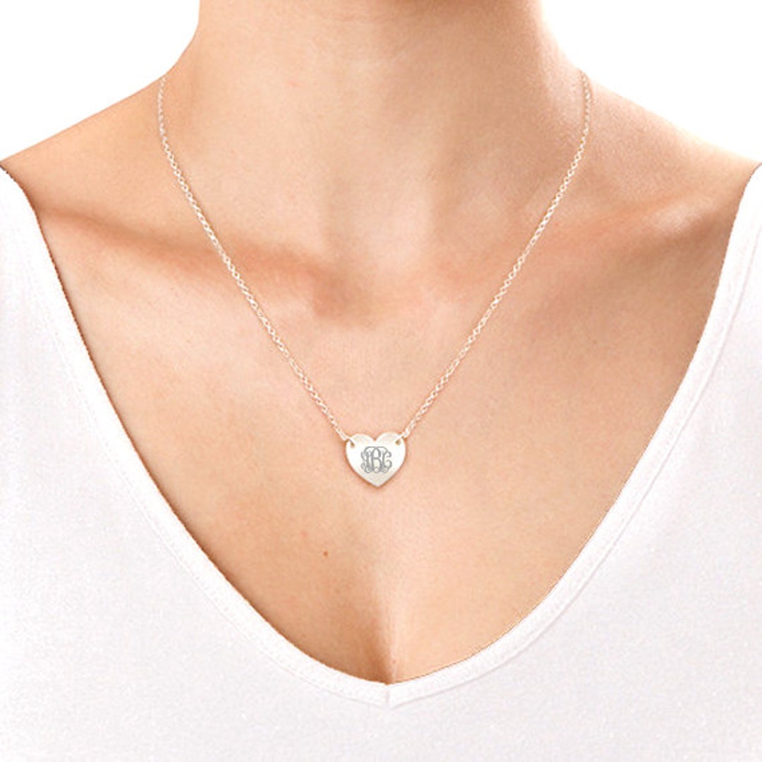 Custom Monogram Necklace, Personalized Necklace, Initial Necklace ...