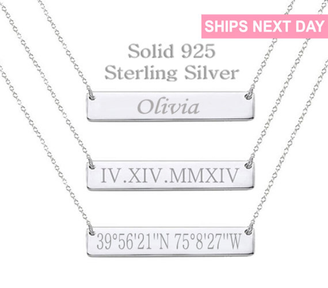 925 Sterling Silver Custom Name Necklace Personalized Name - Etsy Canada