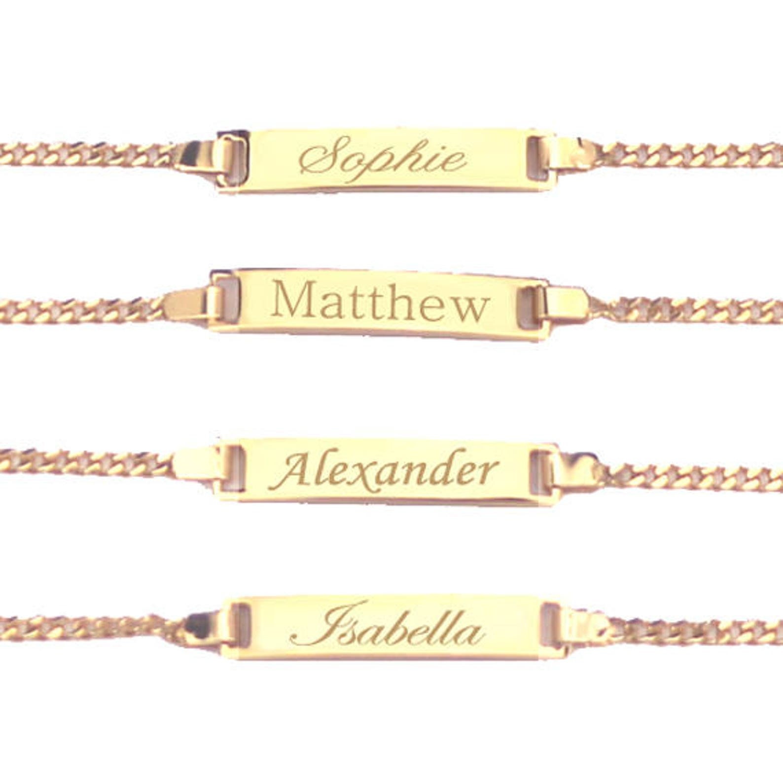 Baby Bracelet Personalized Child ID Bracelet Custom Name - Etsy