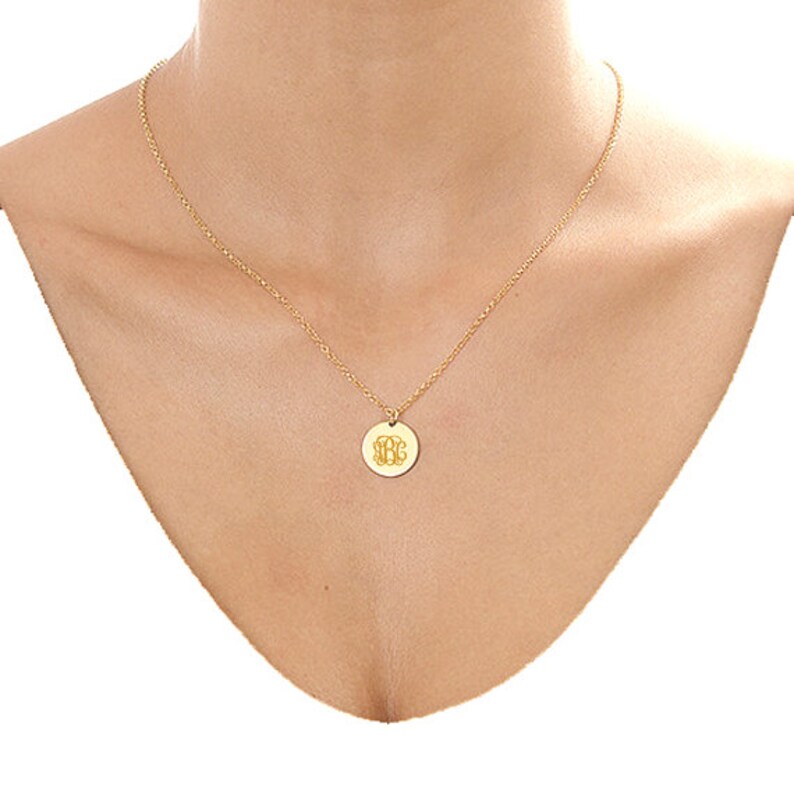 Monogram Necklace Custom Name Necklace 3/4 Custom - Etsy
