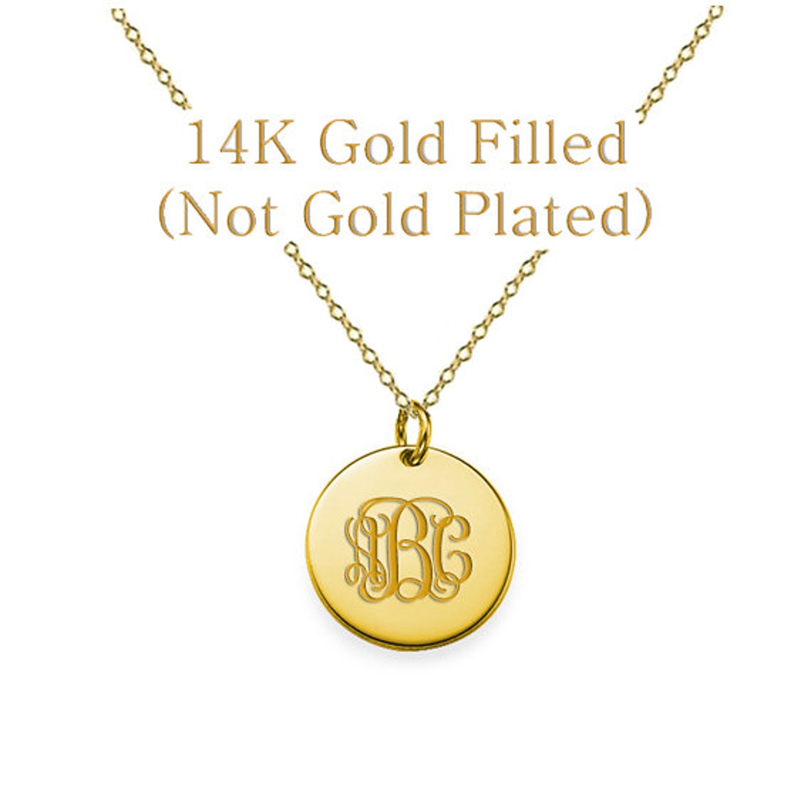 Custom Monogram Necklace Personalized Necklace Initial | Etsy