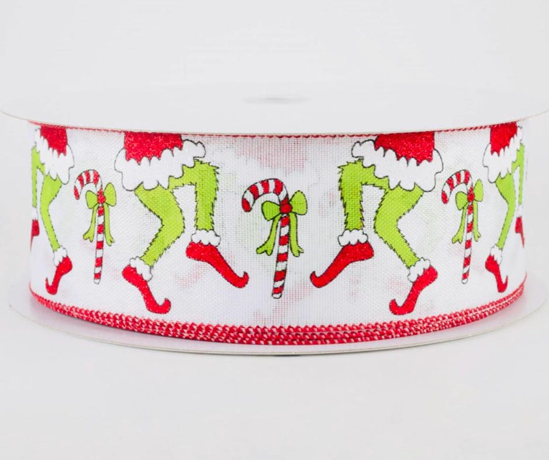 Monster Leg Wired Ribbon, Monster Leg Christmas Ribbon 2.5 50 Yards ...