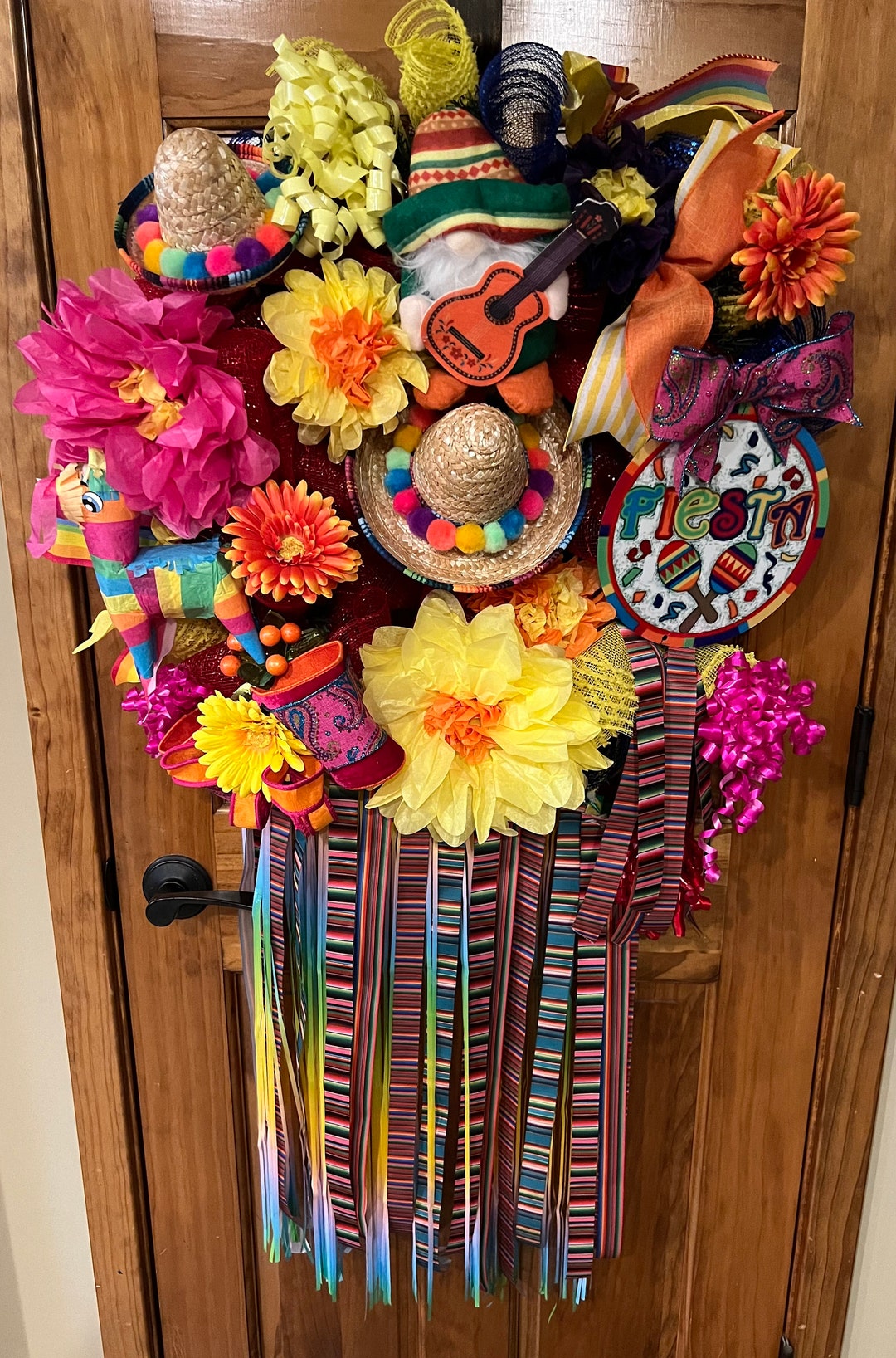 Fiesta Wreath, Cinco De Mayo Wreath, Party, Home Decor, Wall Art ...