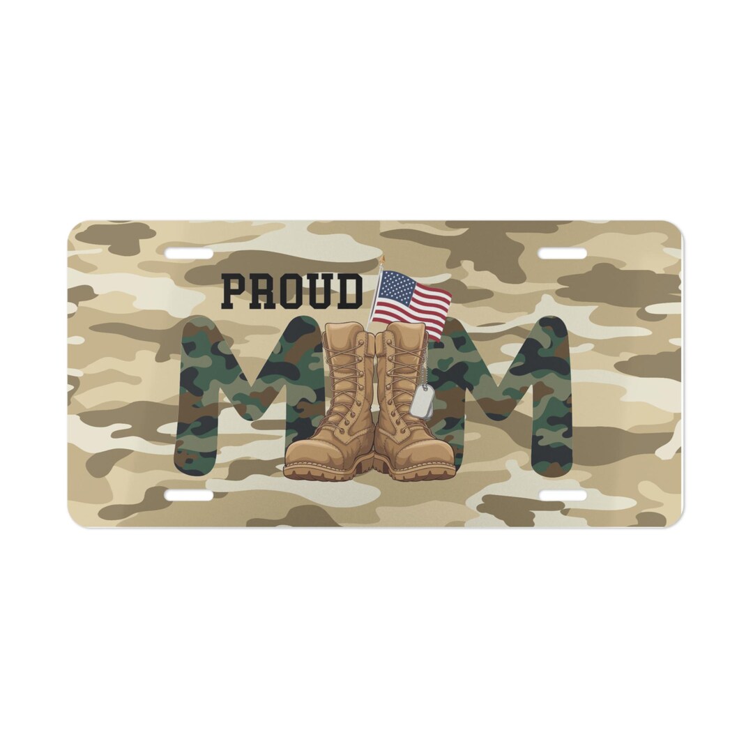 Army Proud Mom Vanity Plate Military Family Gift - Etsy