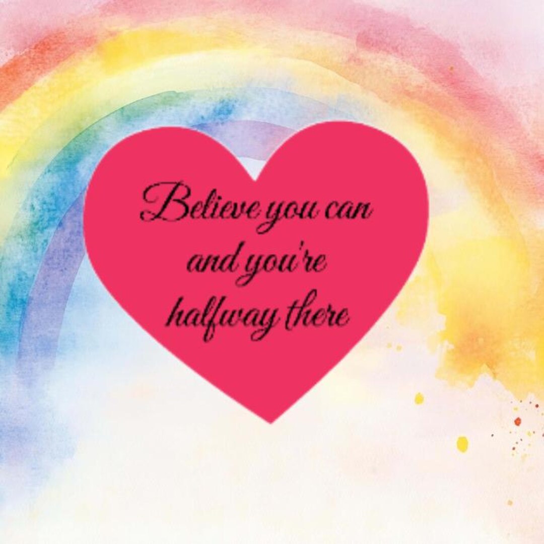 Inspirational Kiss-cut Vinyl Decal Sticker Believe You Can and You're ...