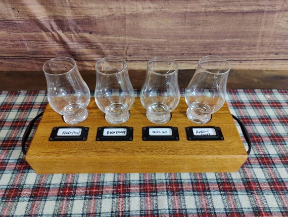Whiskey Tasting Flight Set With Labels Made From Beautiful - Etsy