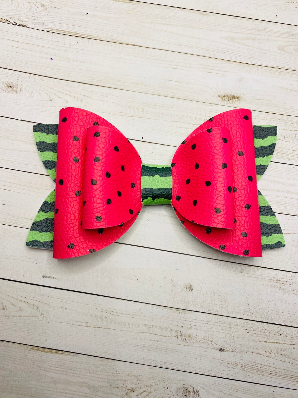 Red Watermelon Seed Bow For Girls Watermelon Seed and Rind | Etsy