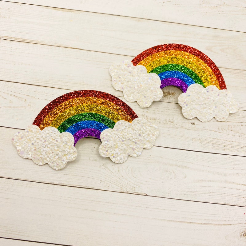 Rainbow Hair Clips - Etsy