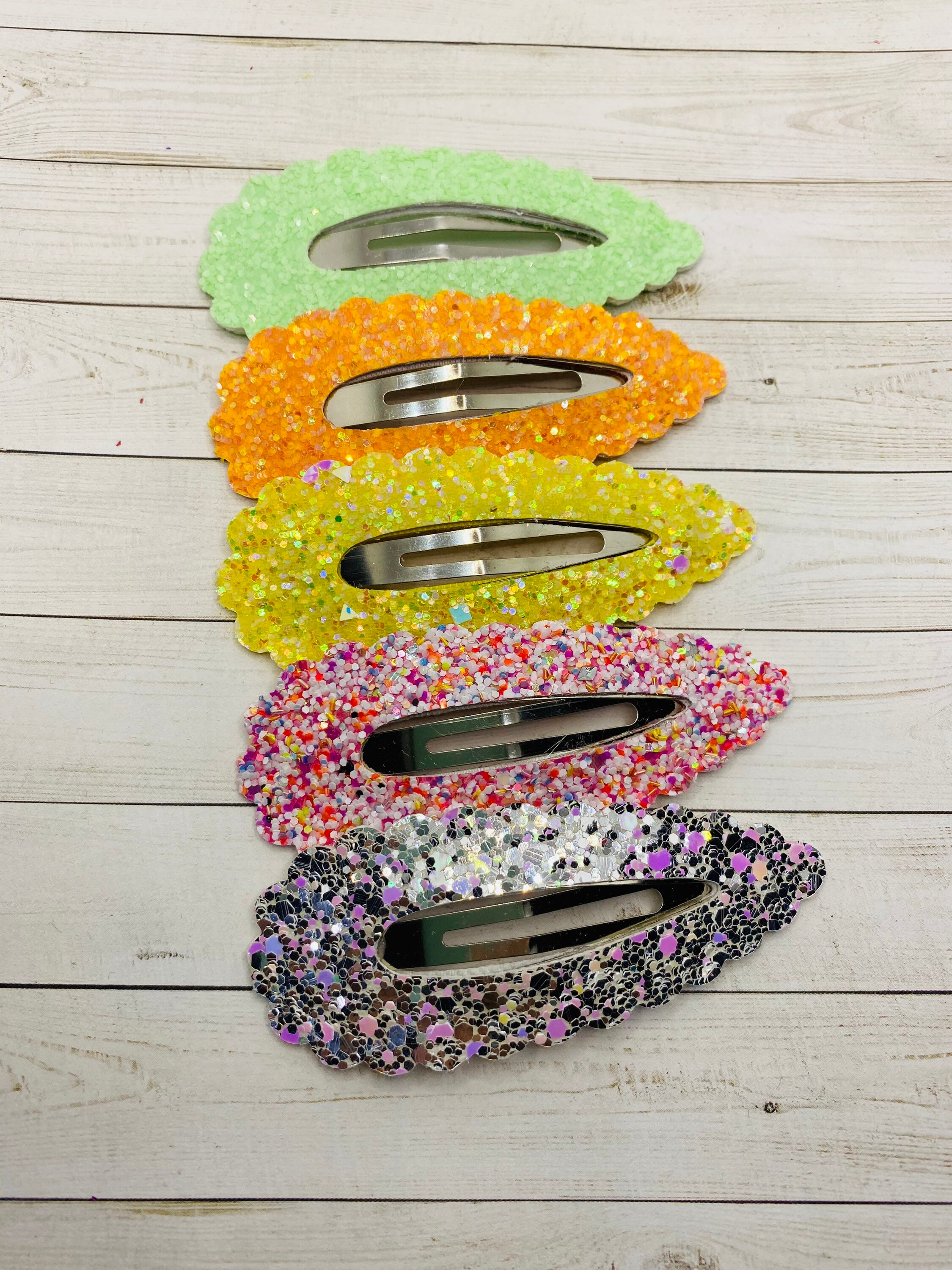 Jumbo Snap Clips Snap Clips for Women Oversized Glitter | Etsy