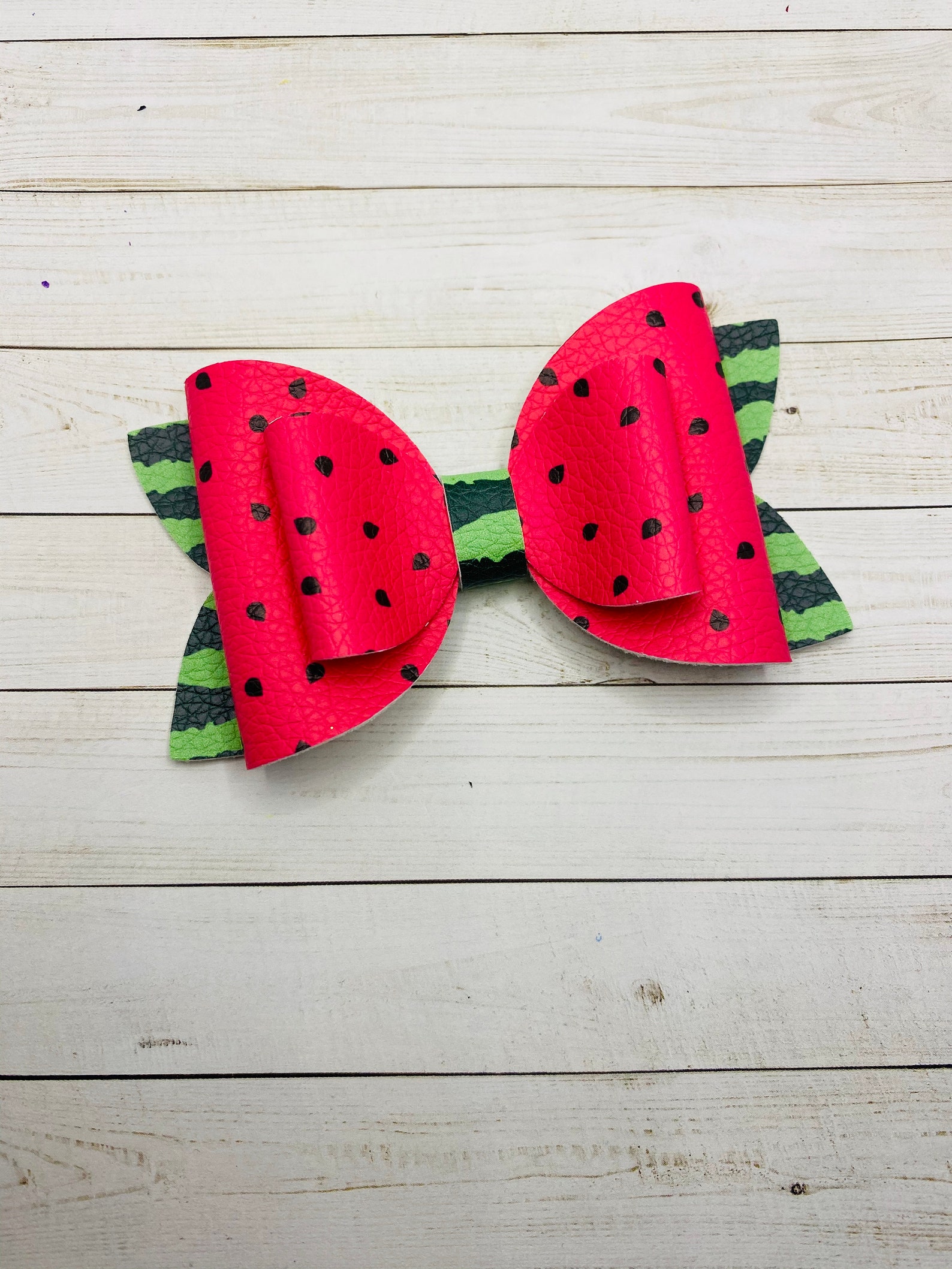 Red Watermelon Seed Bow For Girls Watermelon Seed and Rind | Etsy