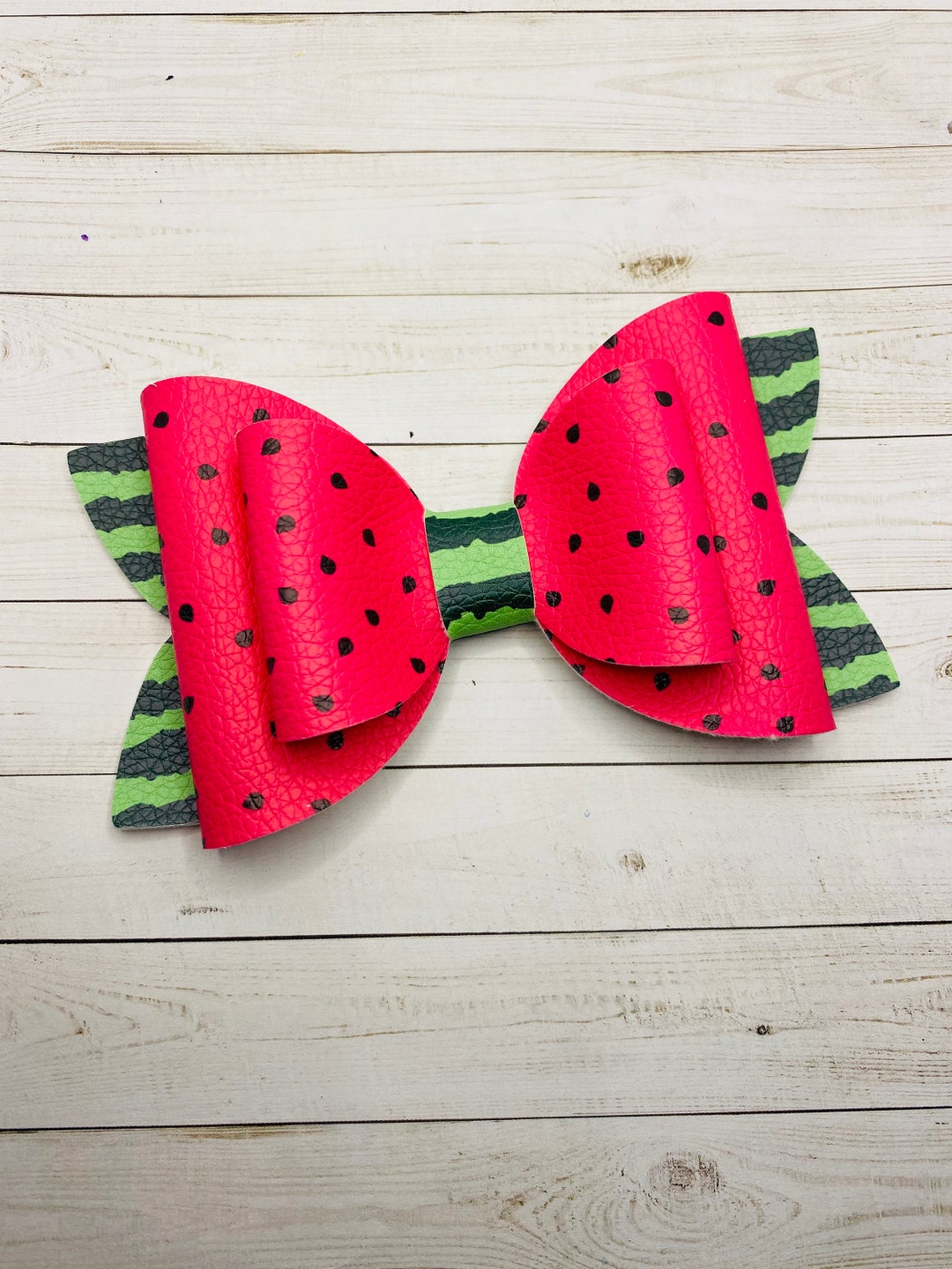 Red Watermelon Seed Bow for Girls Watermelon Seed and Rind - Etsy
