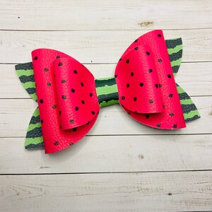 Red Watermelon Seed Bow for Girls Watermelon Seed and Rind - Etsy