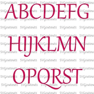 Simple Script Font Monogram Alphabet Design SVG Eps Dxf - Etsy