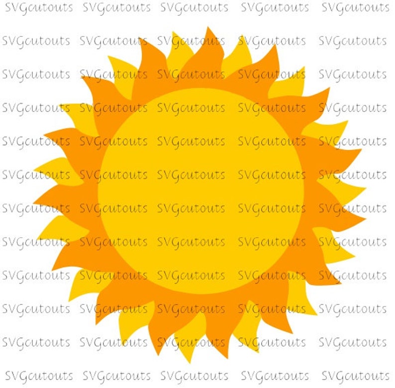Sun Design SVG Eps Dxf Formats Files for Your Cutting - Etsy