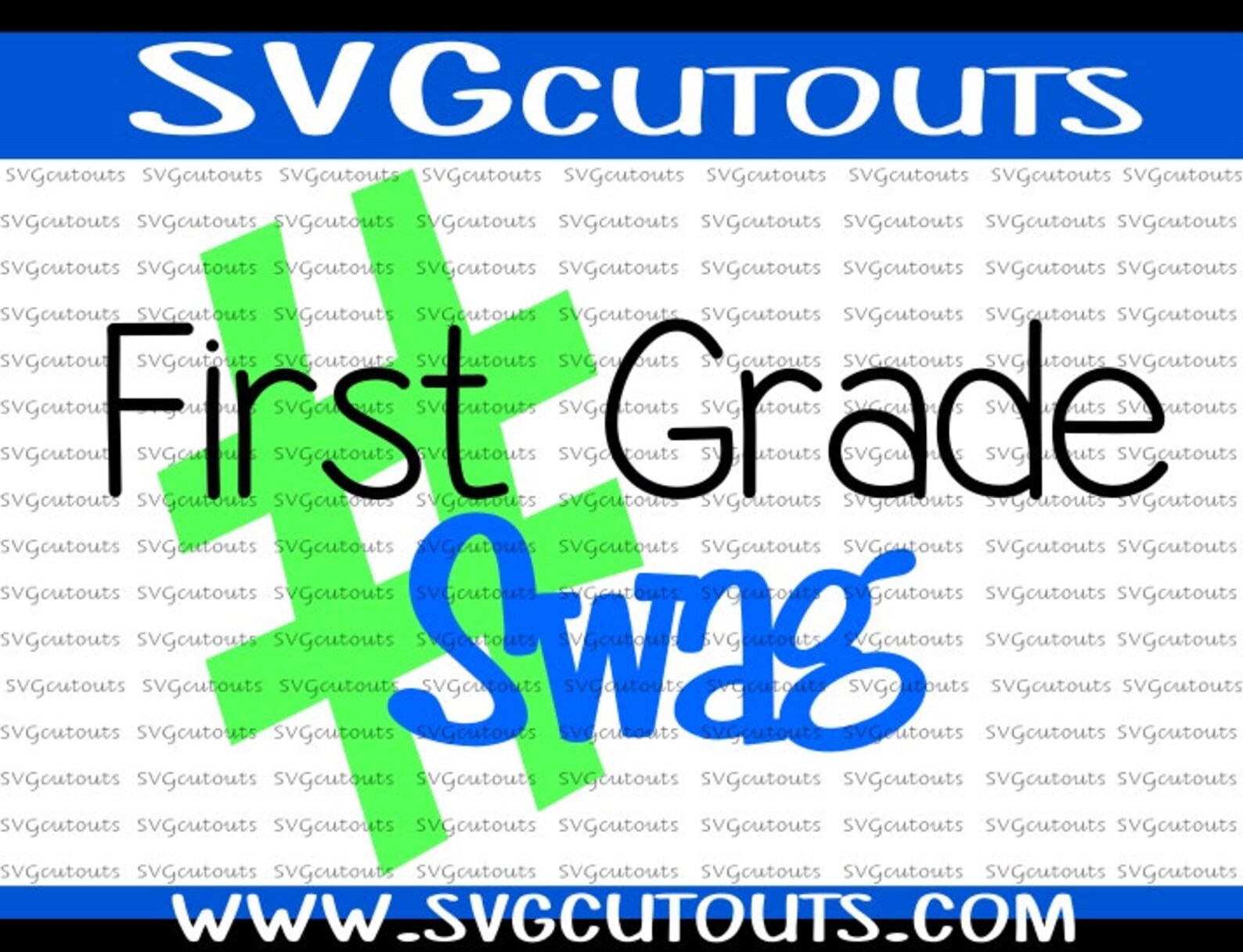 Hashtag 1st First Grade Swag First Grade SVG Eps Dxf - Etsy