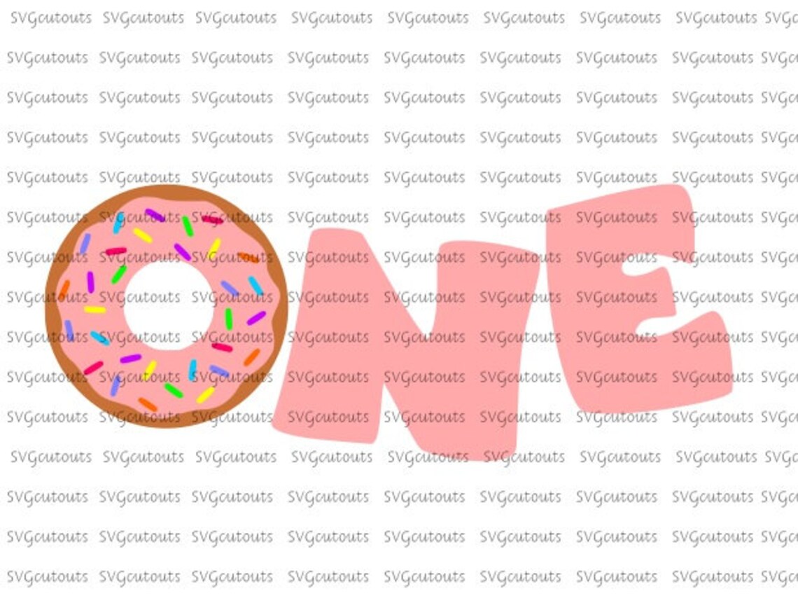 One Donut Word Design SVG Eps Dxf Formats Silhouette - Etsy