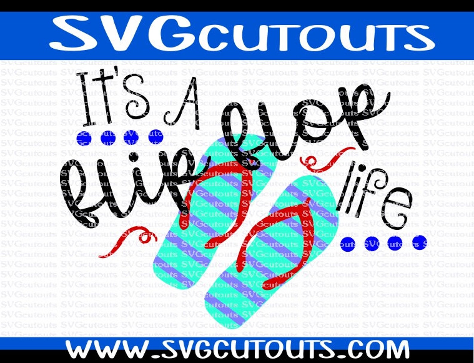 It's A Flip Flop Life Design SVG Eps Dxf Png Formats - Etsy