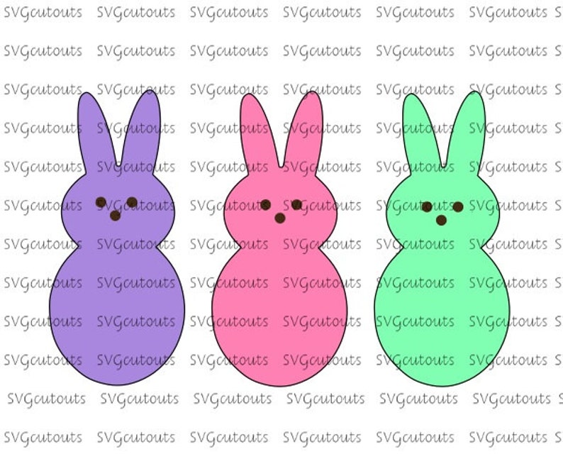 Marshmallow Bunny Easter Design SVG Eps Dxf Formats - Etsy
