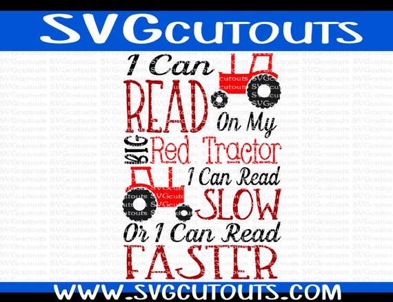 I Can Read on My Red Tractor Reading Saying Book Saying Book | Etsy