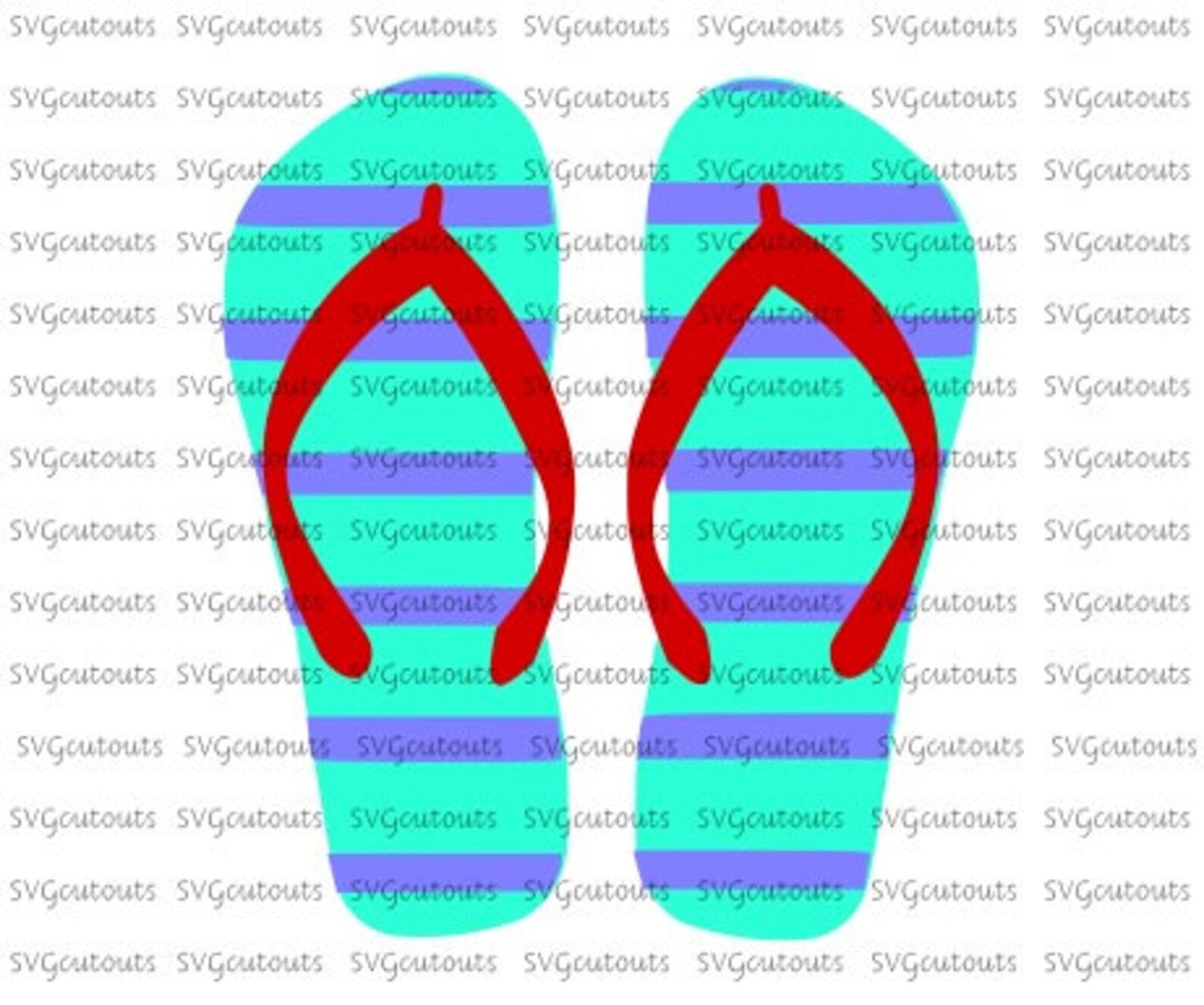 Striped Flip Flop Flip Flops Design SVG Eps Dxf Formats - Etsy