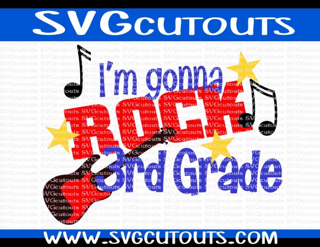 I'm Gonna Rock 3rd Grade Back to School Design SVG Eps - Etsy