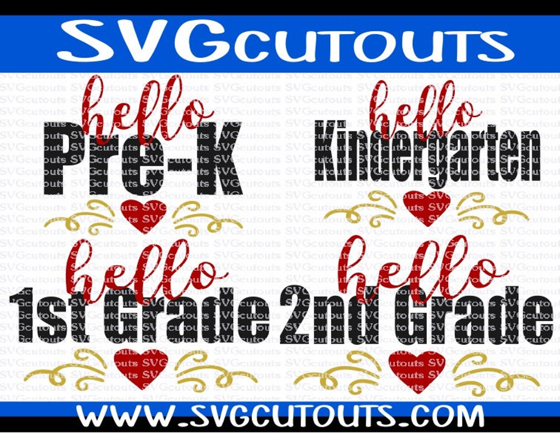 Hello Grade Bundle Pack Pre K Through 5th Grade Back to - Etsy