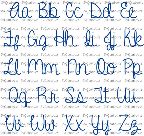 Soft Touch Curves Monogram Font Alphabet Designs SVG Eps - Etsy