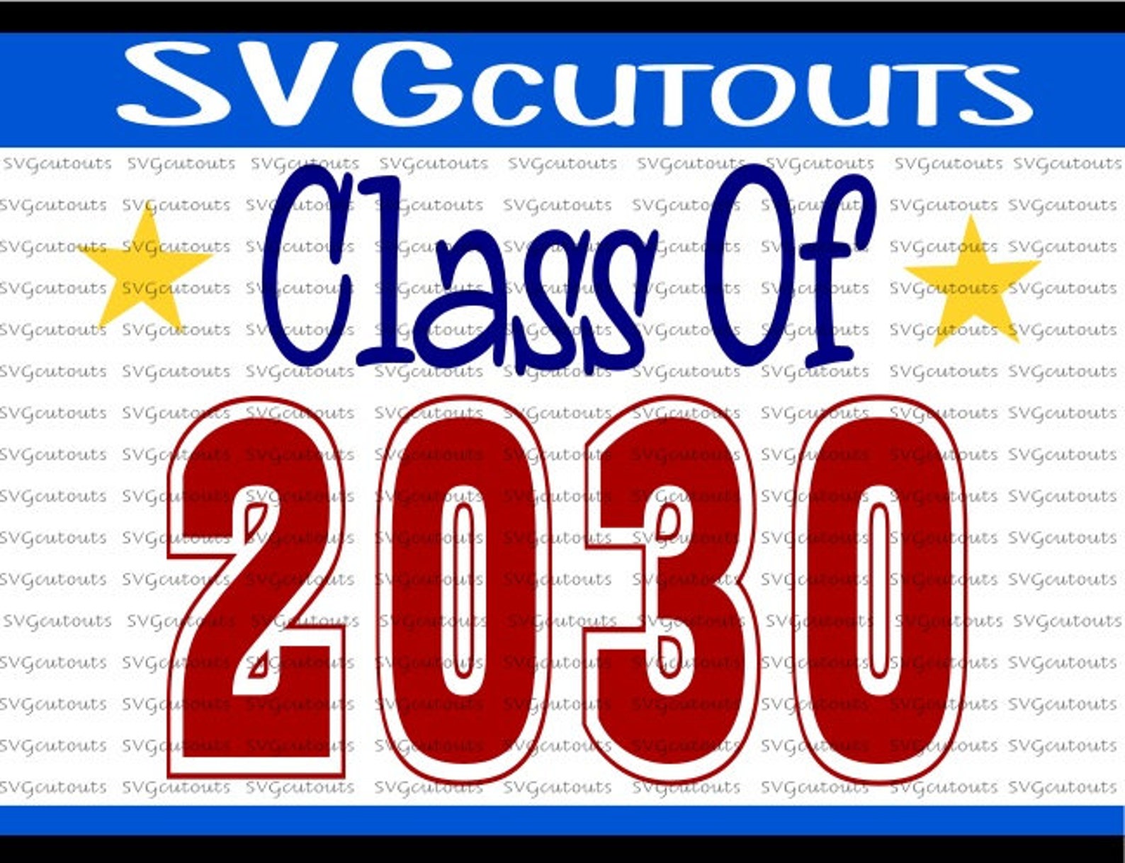 Class of 2030 School Design SVG Eps Dxf Format Cutting | Etsy