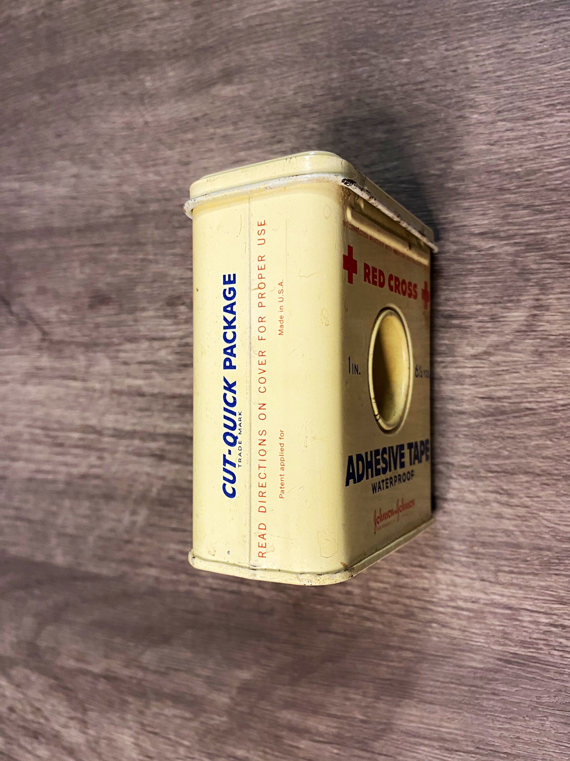 Vintage Red Cross Adhesive Tape Tin With Original Tape, Red Cross Tin ...