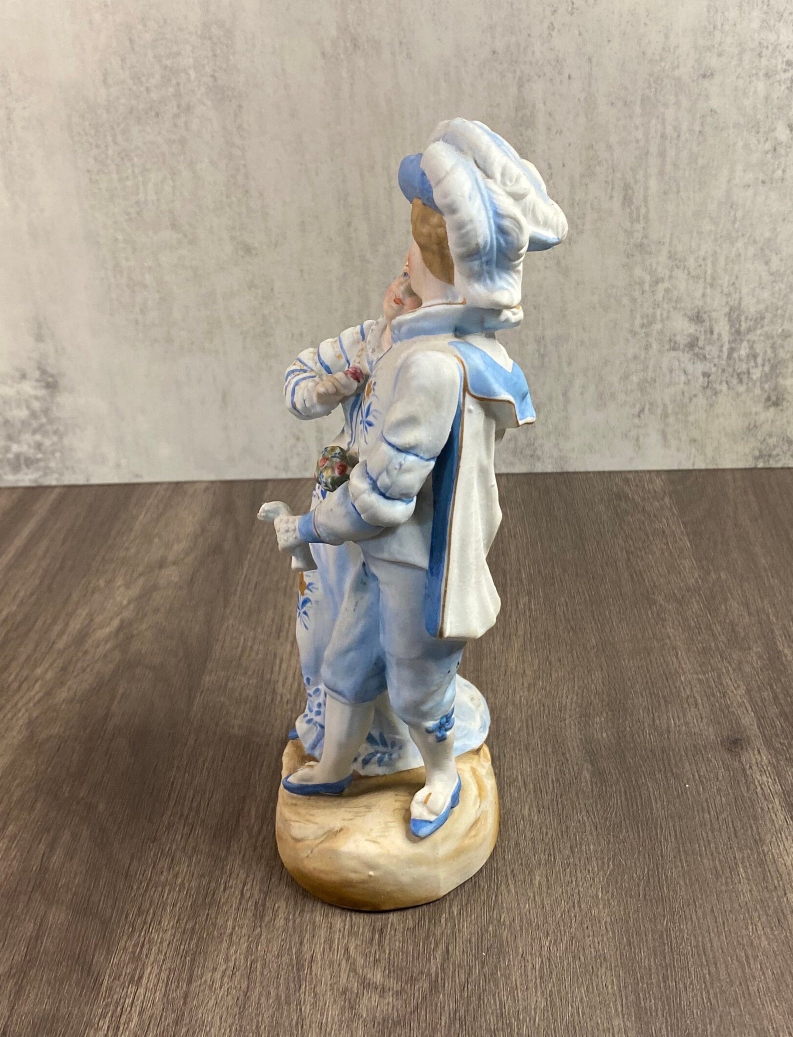 Antique German Bisque Figurine - 19th Century Hand Painted Couple ...