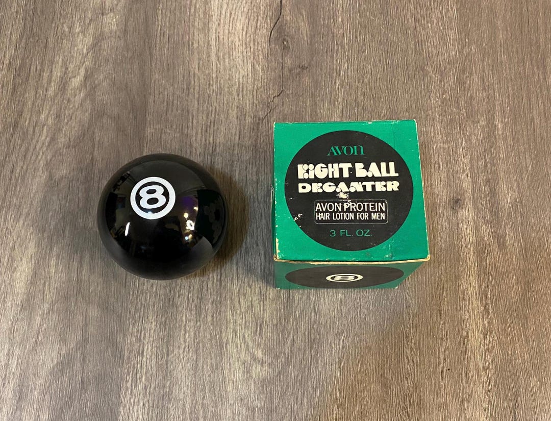Avon Eight Ball Decanter With Original Box, Avon Protein Hair Lotion ...