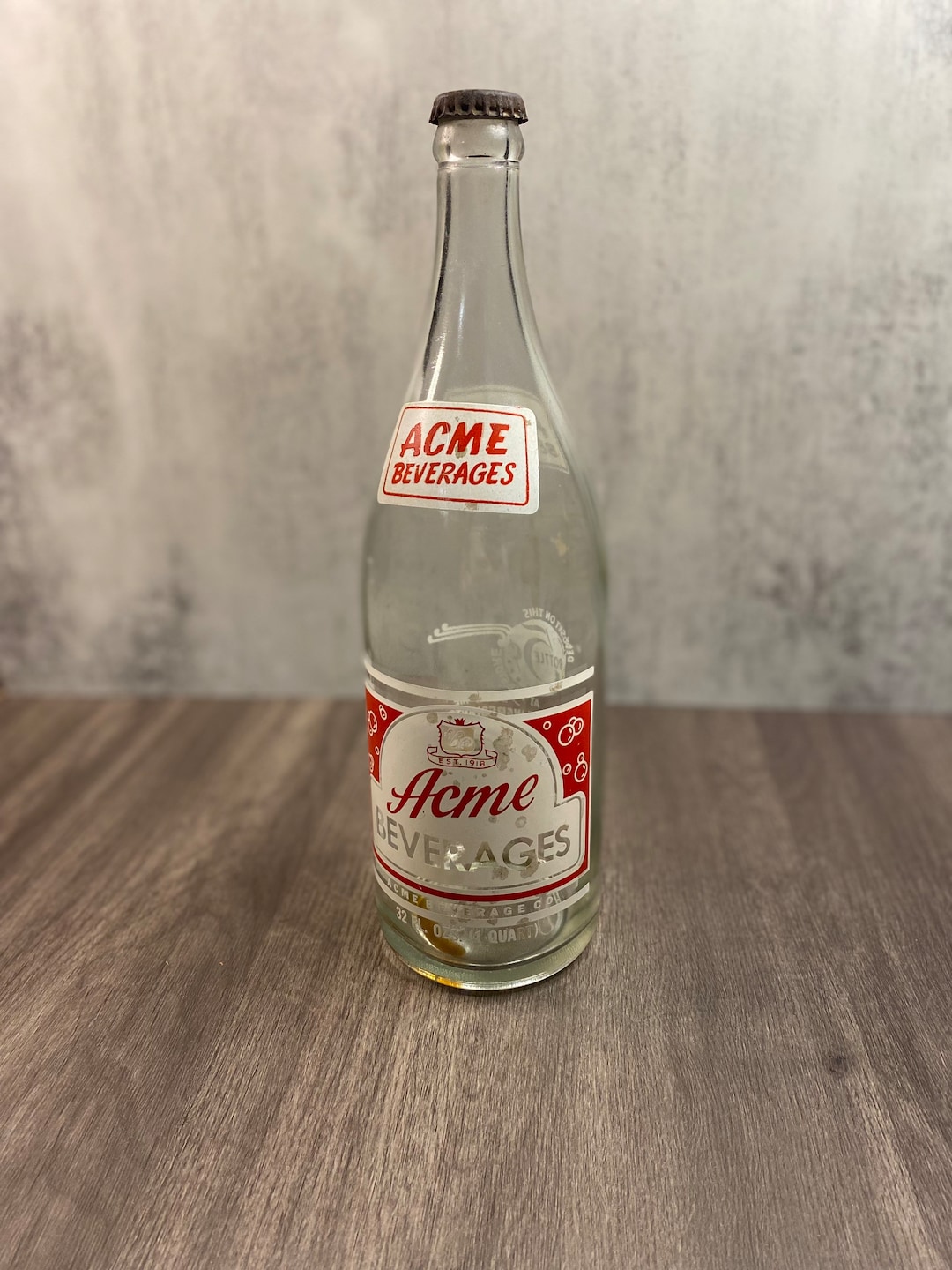 Acme Beverages Bottle 32 Fl Oz, Soda Bottle, Antique Bottle, Vintage ...
