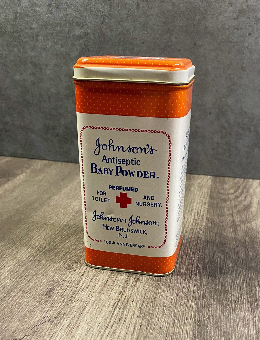 100th Anniversary Johnson’s Antiseptic Baby Powder Tin, Vintage ...