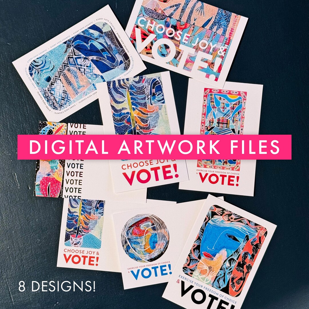 VOTE 4x6" Postcard DIGITAL ARTWORK - blank Voter Election Reminder ...