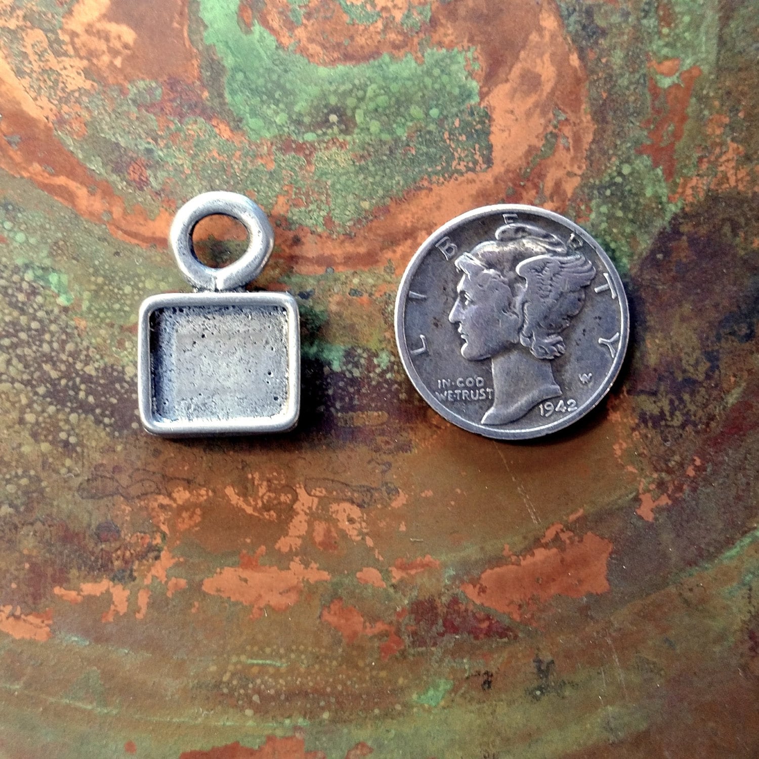 3 SQUARE Vintage Typewriter Keys Pewter Stamping Blanks Custom Cast IT ...