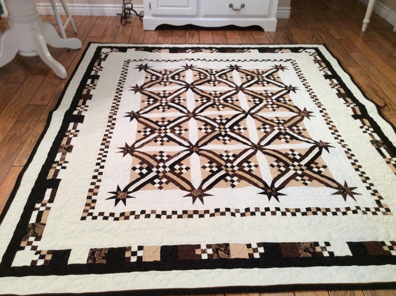 Handmade Queen Quilt My Checkered Past Etsy