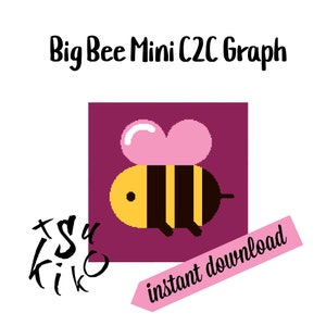 Big Bee Mini C2C crochet graph pattern / instant download / graph with ...