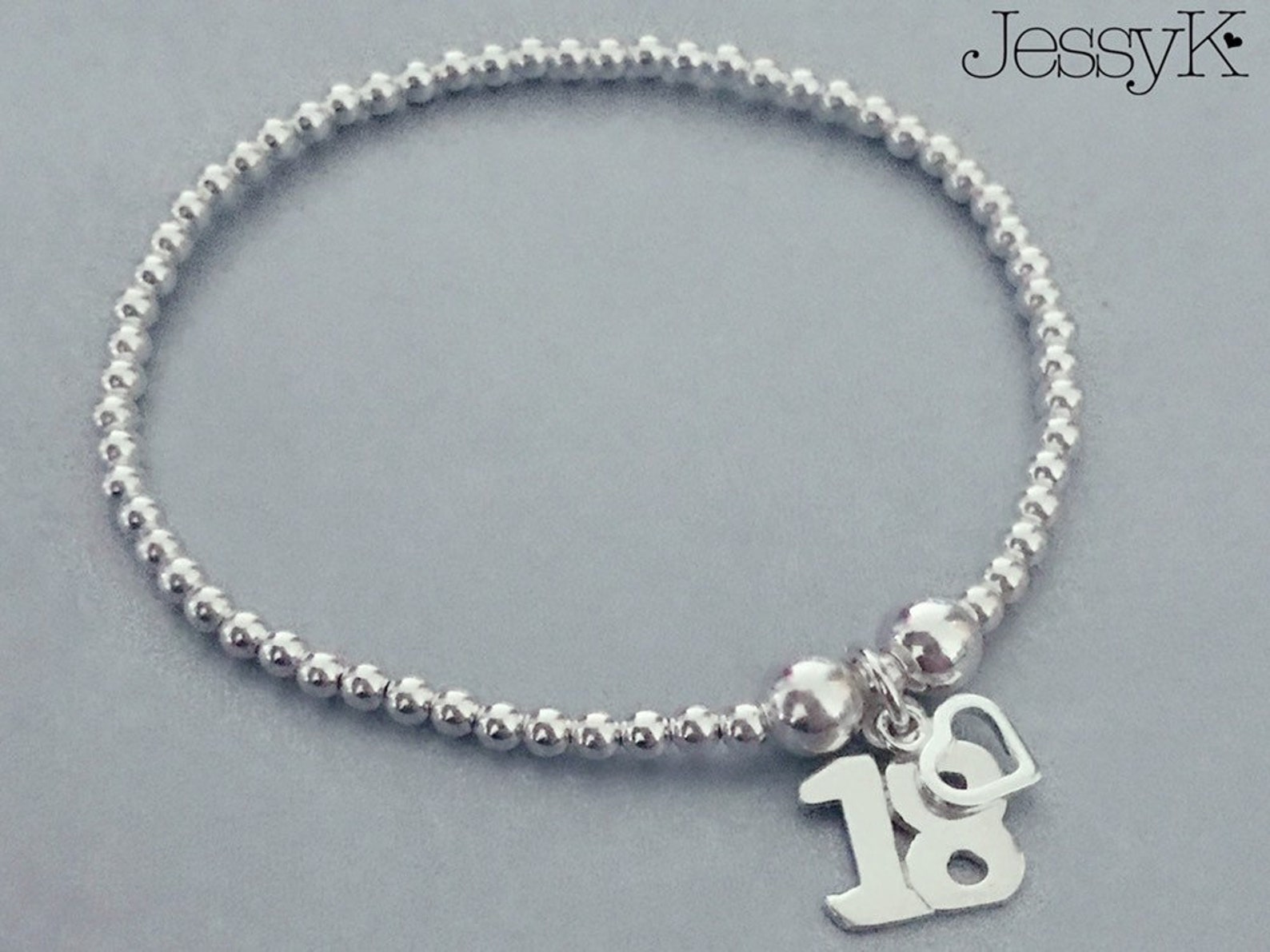 Sterling Silver Eighteen 18 Birthday Charm Bracelet - Etsy UK