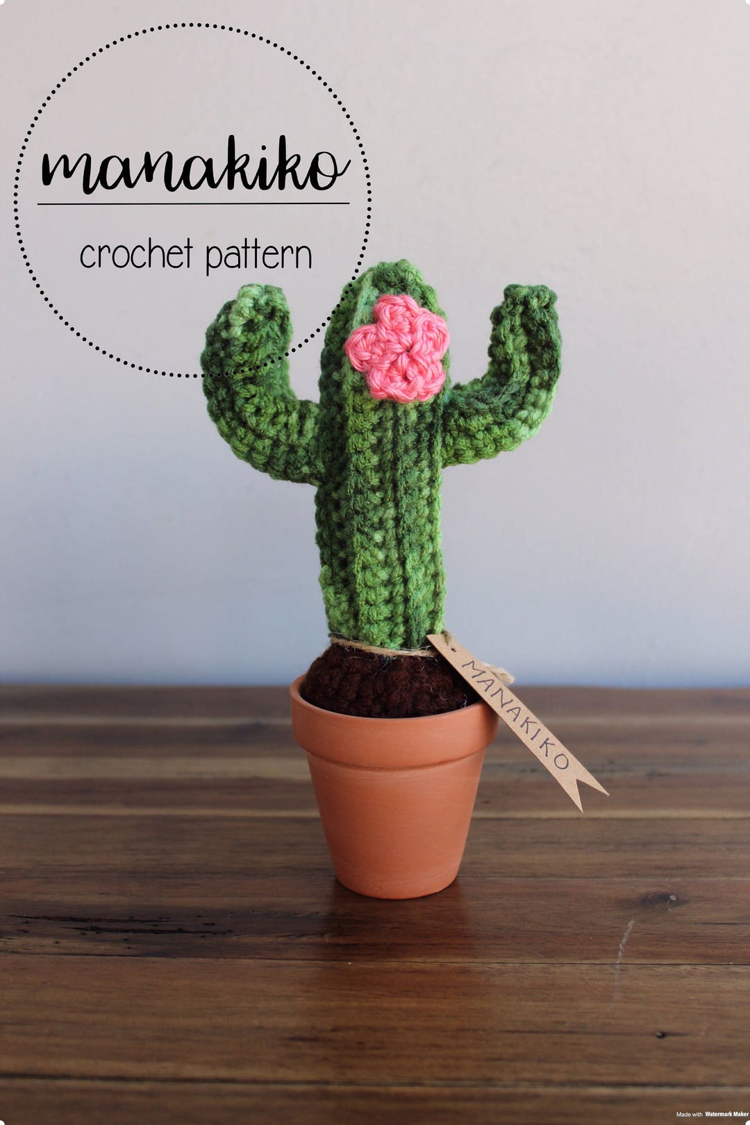 Small Muscle Cactus Crochet Pattern - Nursery - Crochet Pattern - Home ...