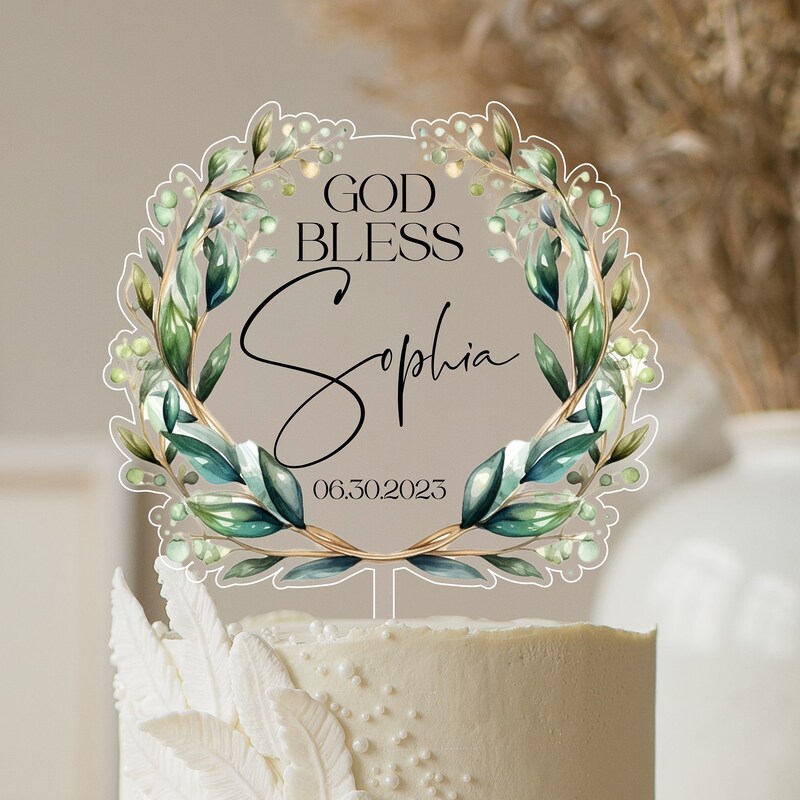 Baptism Cake Toppers - Etsy