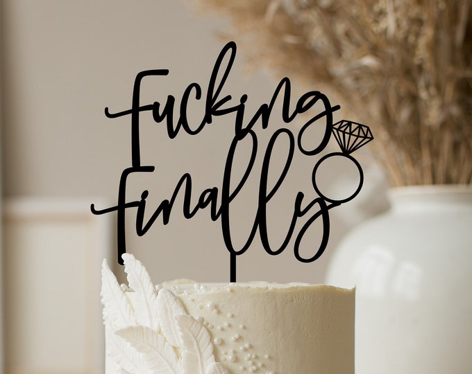 Finally Cake Topper - Wedding Cake Topper - Wedding Cake - Wedding ...