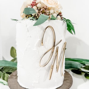 Initials Cake Topper, Custom Cake Topper, Monogram Cake Topper, Wedding ...