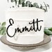 Name Cake Charm, Custom Cake Topper, Acrylic Cake Topper, Wood Cake ...