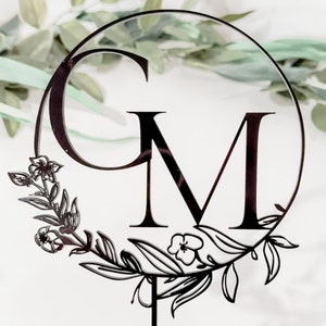 Wedding Logo Cake Topper, Monogram Cake Topper, Mr Mrs Cake Topper ...