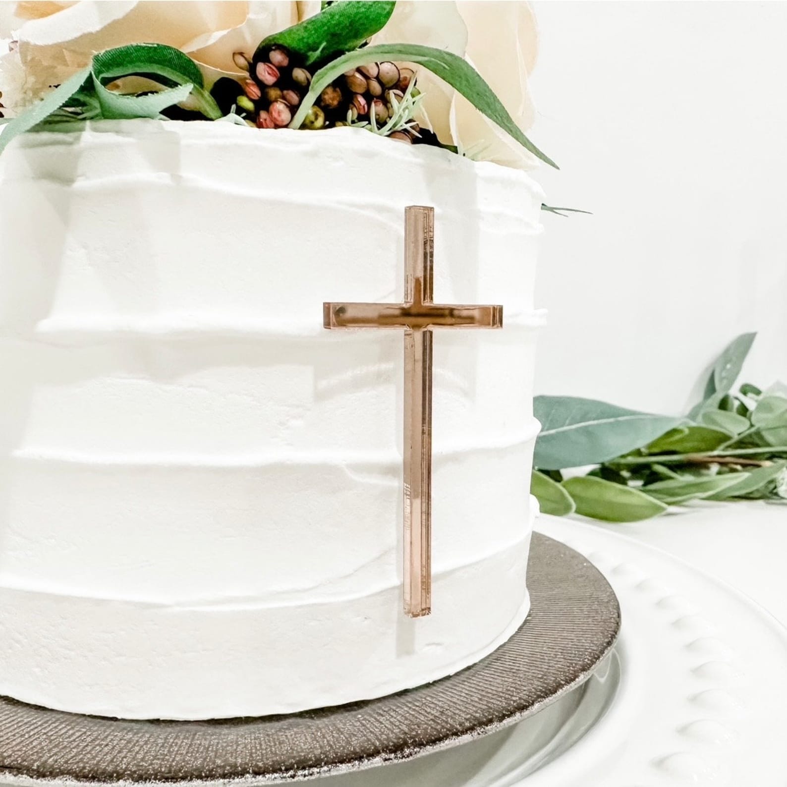 Cross Cake Charm, Baptism Cake Topper, Acrylic Cross Charm, Christening ...