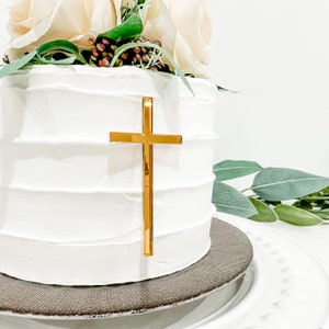Cross Cake Charm Baptism Cake Topper Acrylic Cross Charm - Etsy
